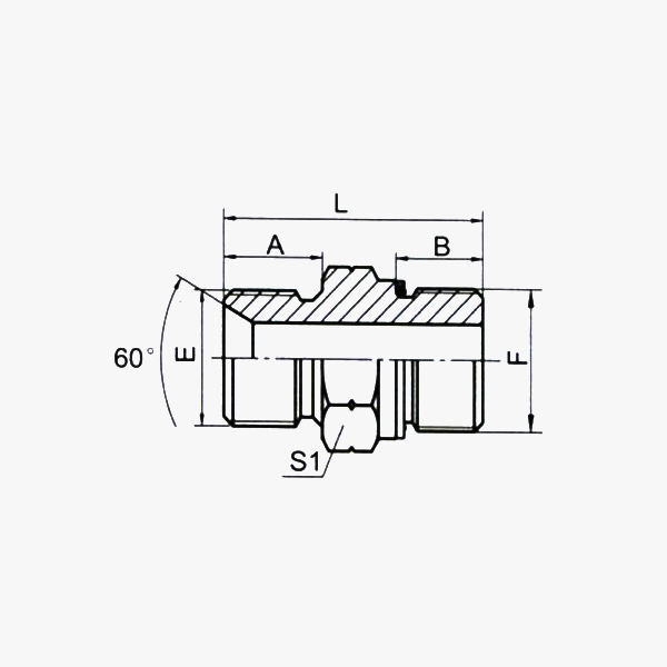 CD10KG BSP MALE DOUBLE USE FOR 60 CONE SEAT OR BONDED SEAL Vnsaco